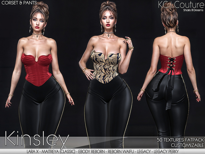 Second Life Marketplace - -KC- KINSLEY SET / 50 TEXTURES FATPACK